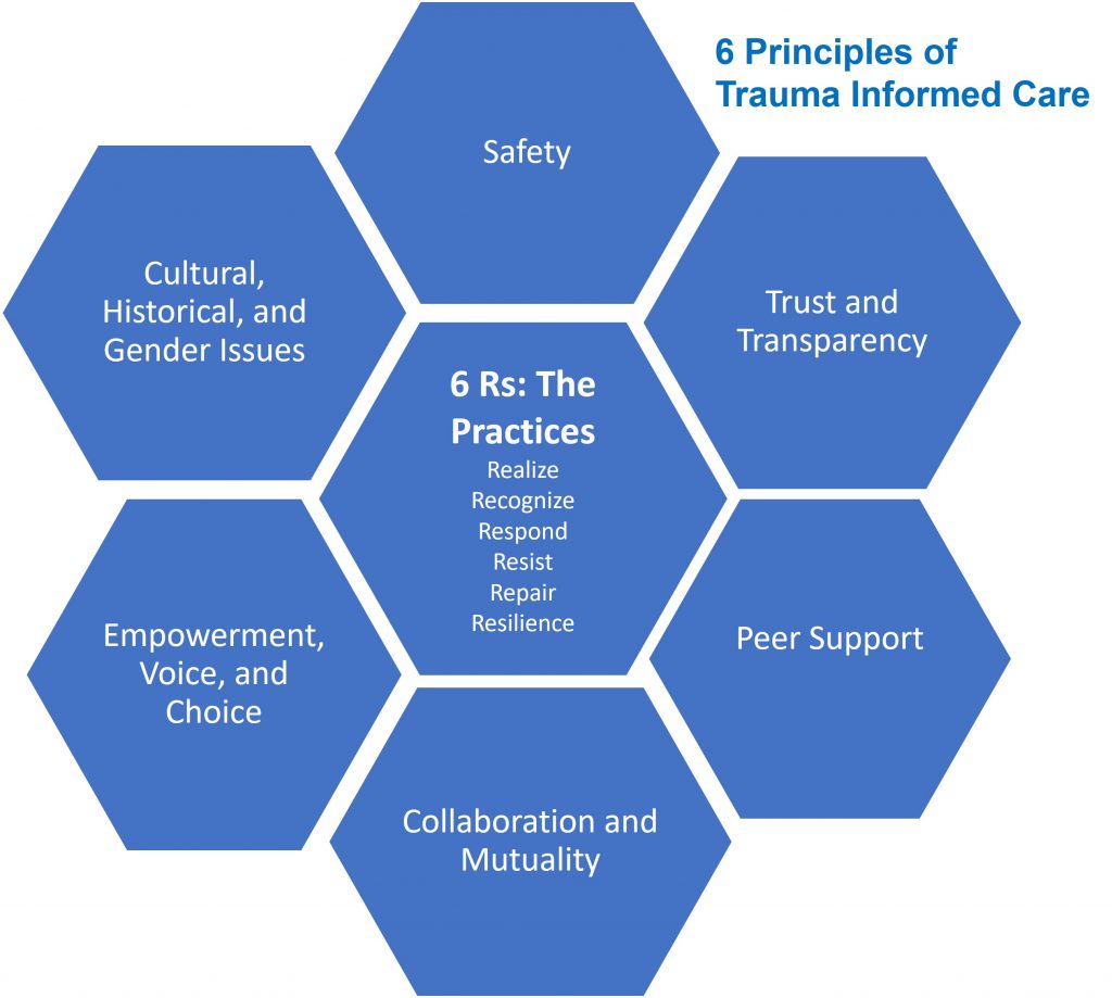 6 Rs and 6 Principles of Trauma Informed Practice graphic - Faith ...